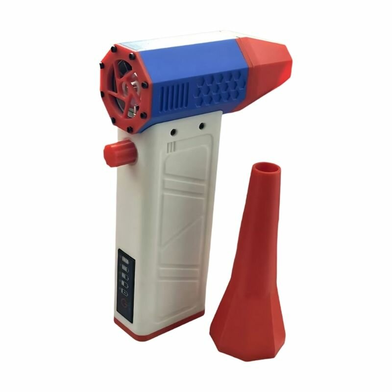 Мощный фен для волос с высокоскоростной турбиной 140 000 об/мин, бесщеточный перезаряжаемый ручной вентилятор, садовая воздуходувка, мойка автомобилей, очистка от золы, надувной-белый