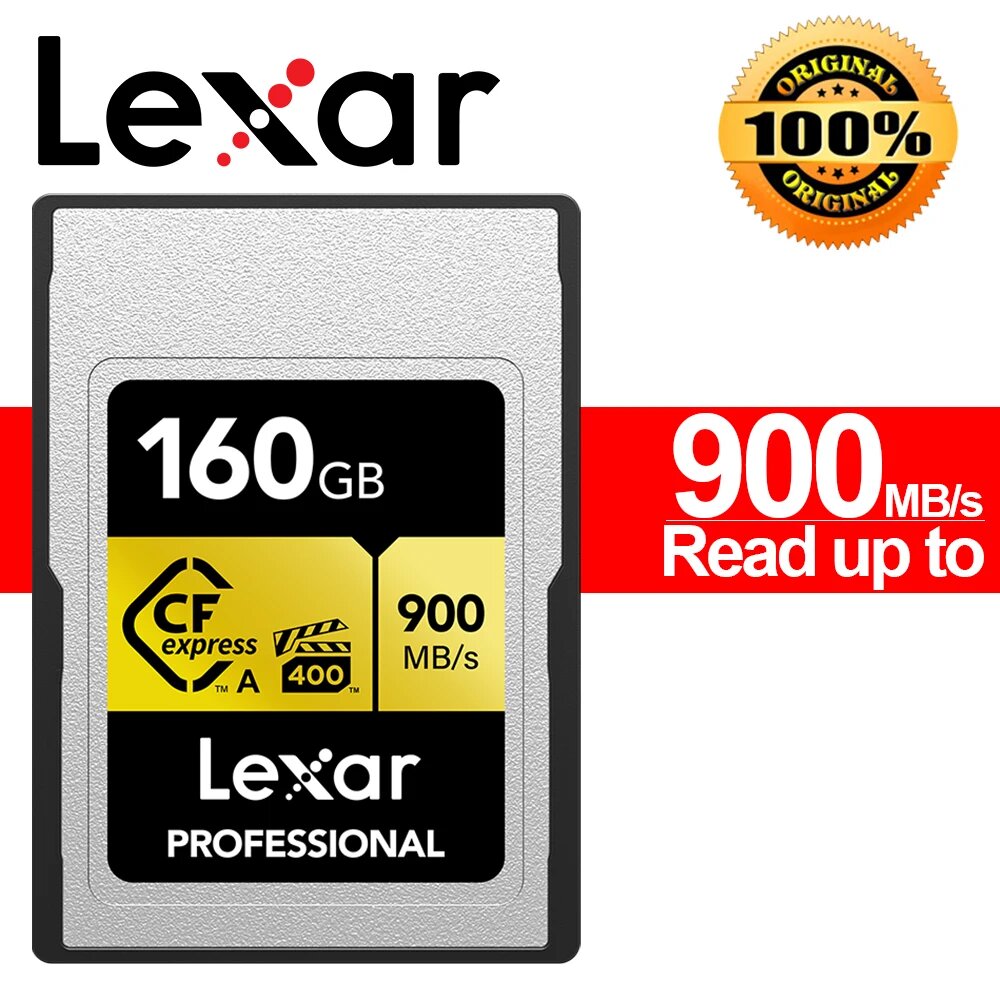 Оригинальная карта памяти Lexar Type A CFe A 160 ГБ 320 ГБ, высокопроизводительная карта памяти Professional CFexpress VPG 400 Supportable 8K RAW Video