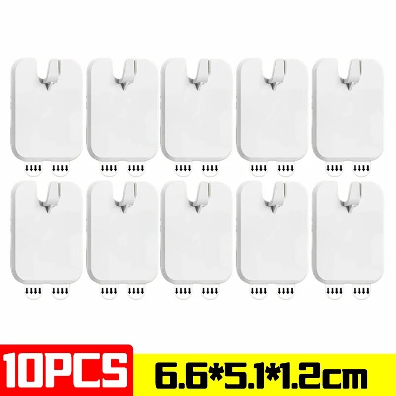 Крючки самоклеящиеся белые 10шт