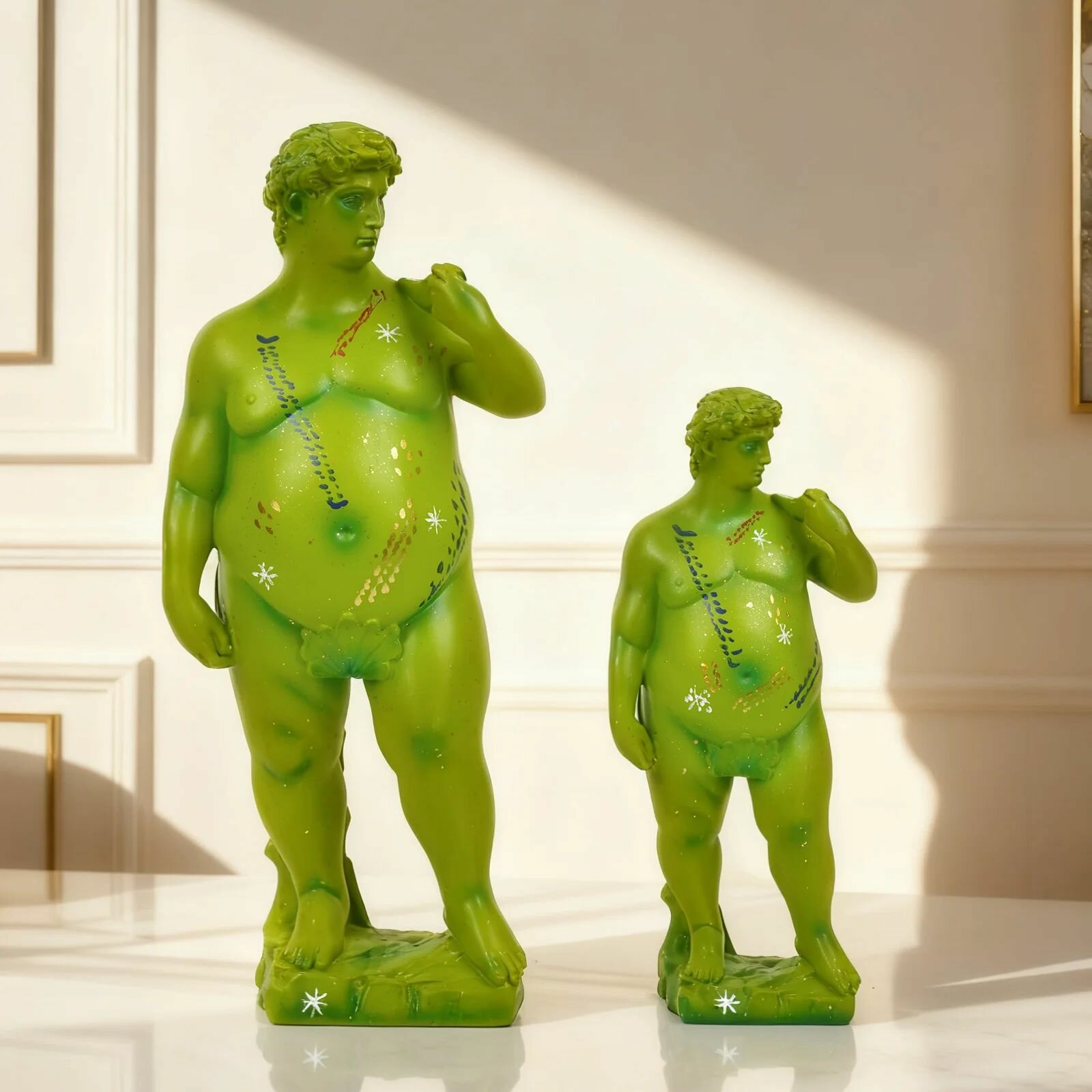 Абстрактная статуэтка Давида из смолы, современная интерпретация шедевра Микеланджело, дизайнерский декор