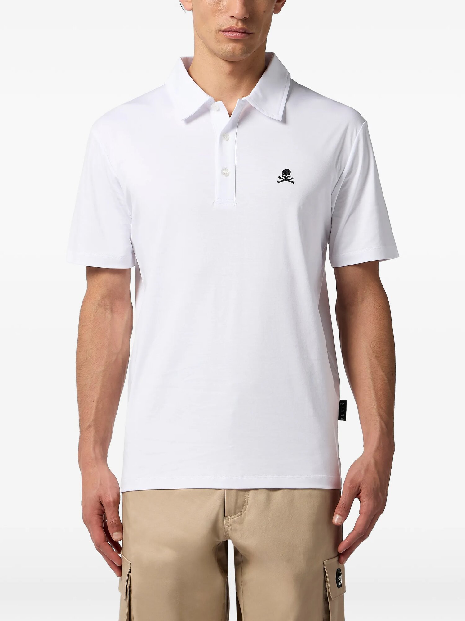 Рубашка PHILIPP PLEIN White polo shirt, размер 56, white — фото 1