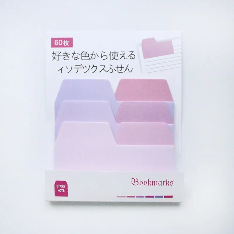 Kawaii Sticky Notes, 60 листов, клейкий блокнот, канцелярские принадлежности, блокнот, закладки, наклейки в блокноте, школьные принадлежности