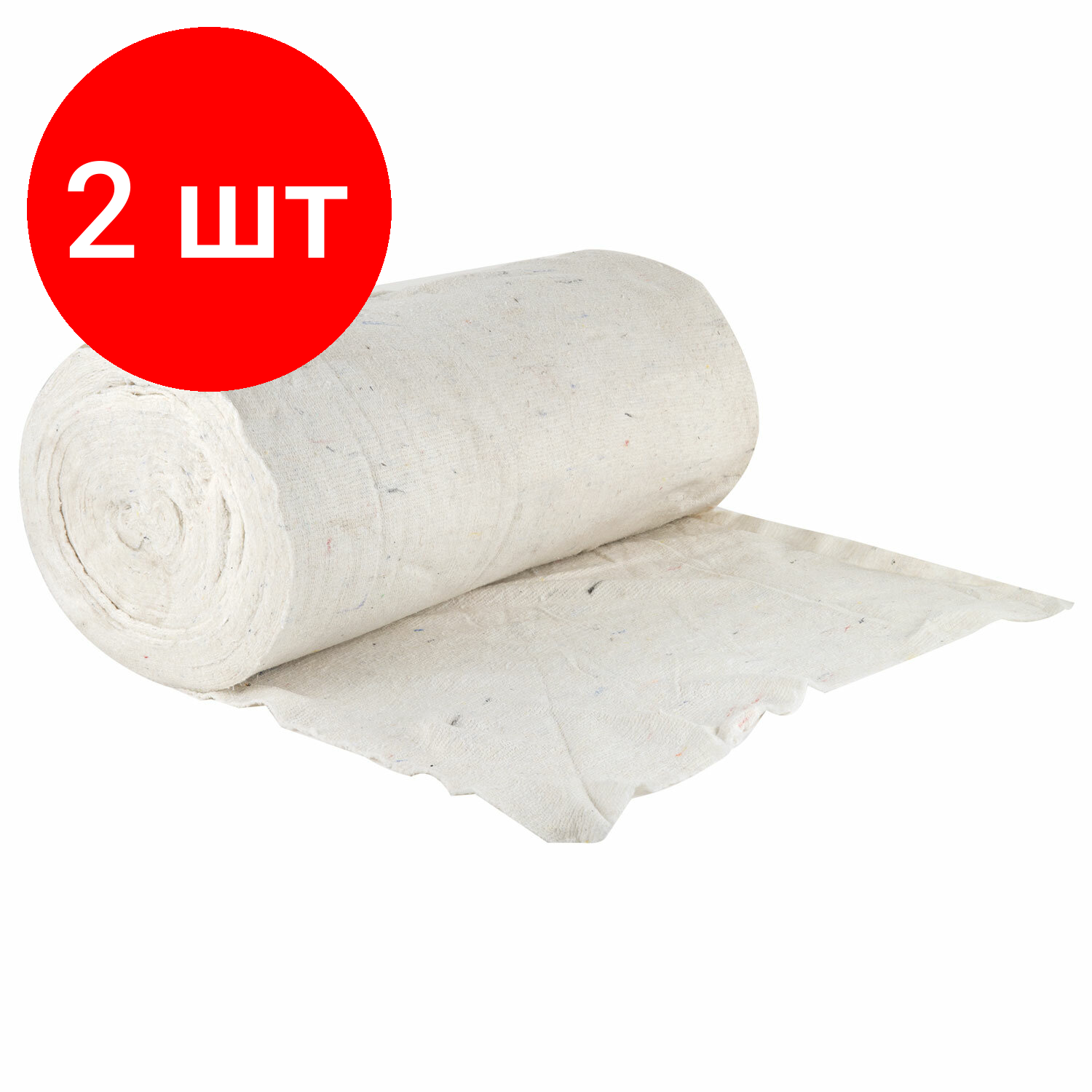 Комплект 2 шт, Полотно ХПП холстопрошивное плотное светлое, 0.75х50 м, 200(±10) г/м2, шаг 2.5 мм, LAIMA Премиум, 603911