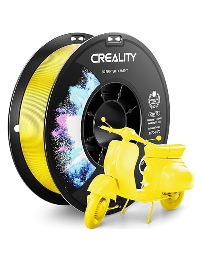 Филамент CREALITY CR-PETG 1.75мм — низкая усадка, химическая стойкость, оригинал без БФА для FDM-принтеров желтый