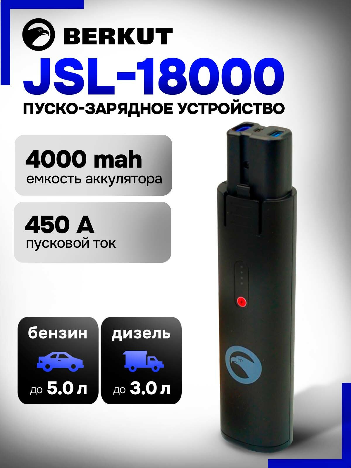 Пуско-зарядное устройство BERKUT JSL-18000 Power Pack, пусковое устройство для автомобиля