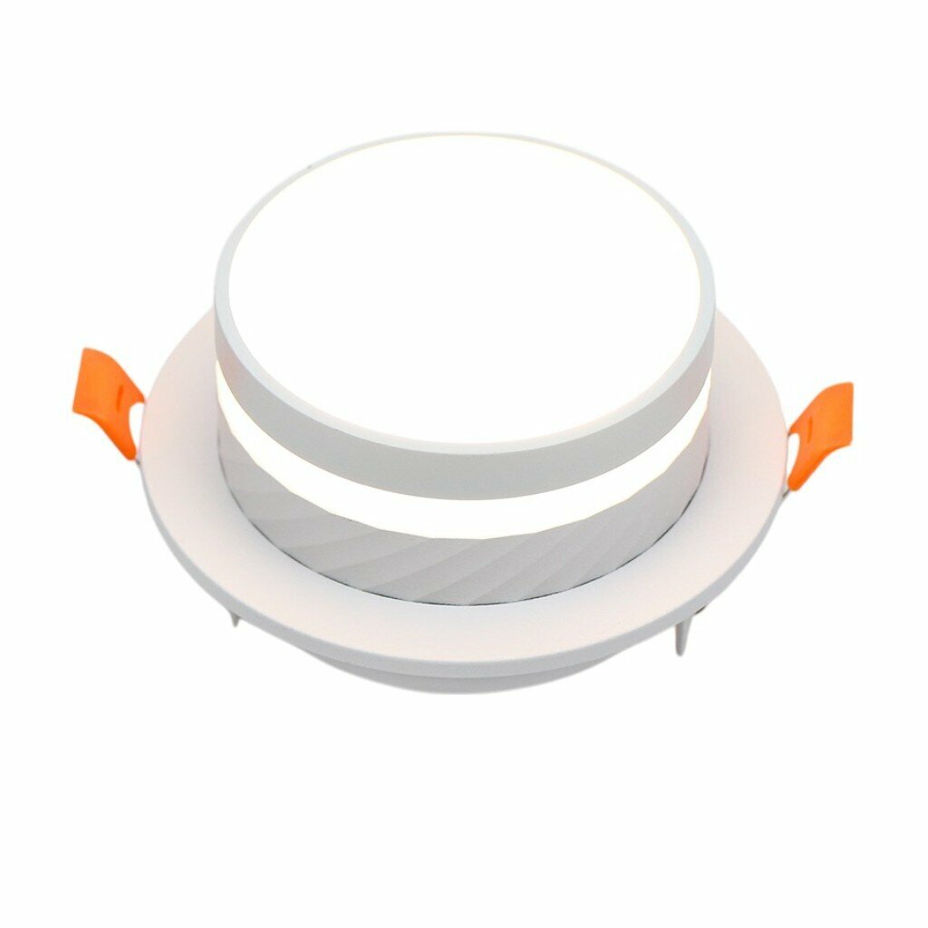 Встраиваемый потолочный светильник Кантис GX53 круглый белый General Lighting Systems боковое свечение GCL-GX53-H38