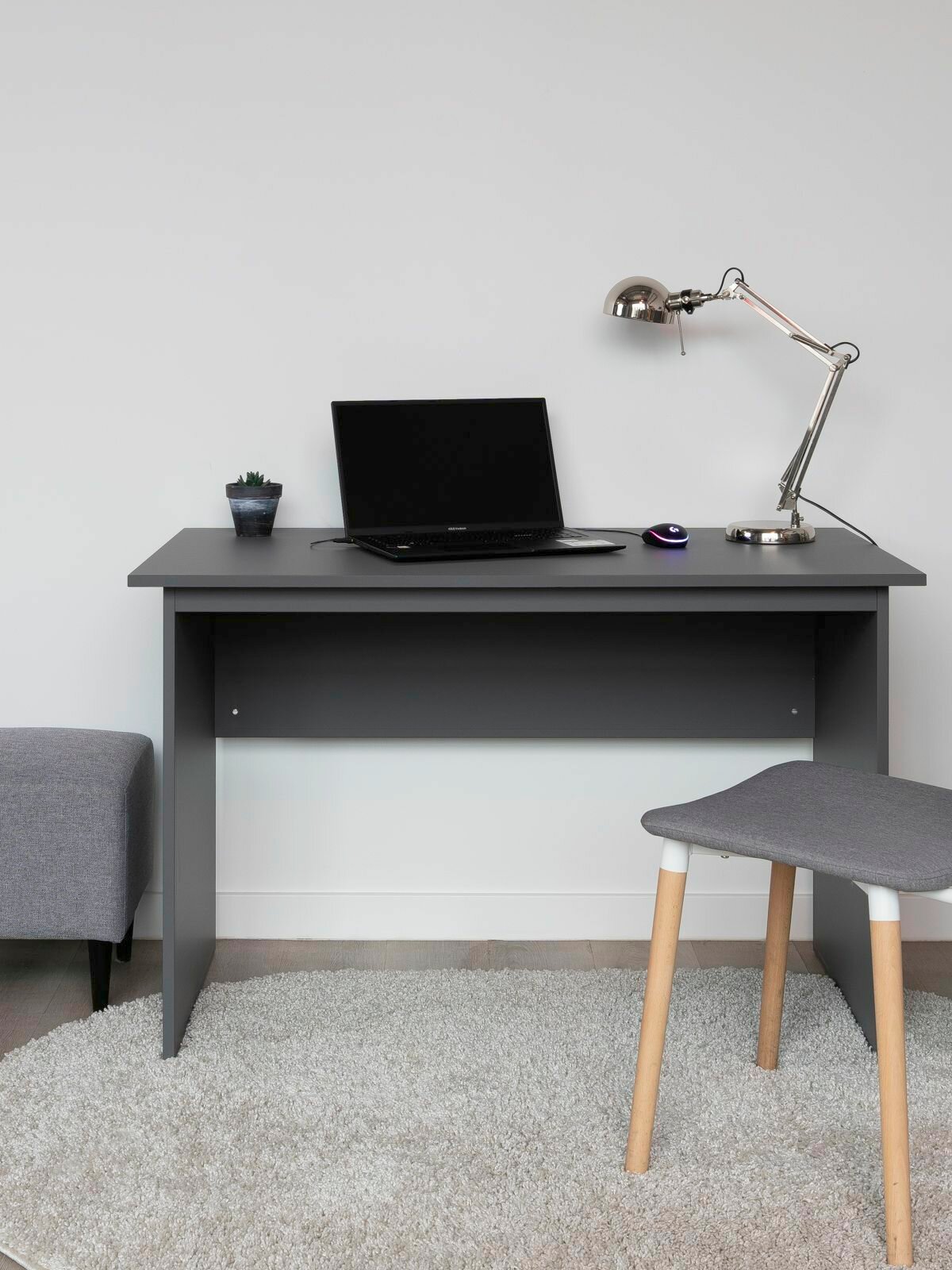 Стол письменный Кастор, 120х65х75 см, серый, ГУД лакк