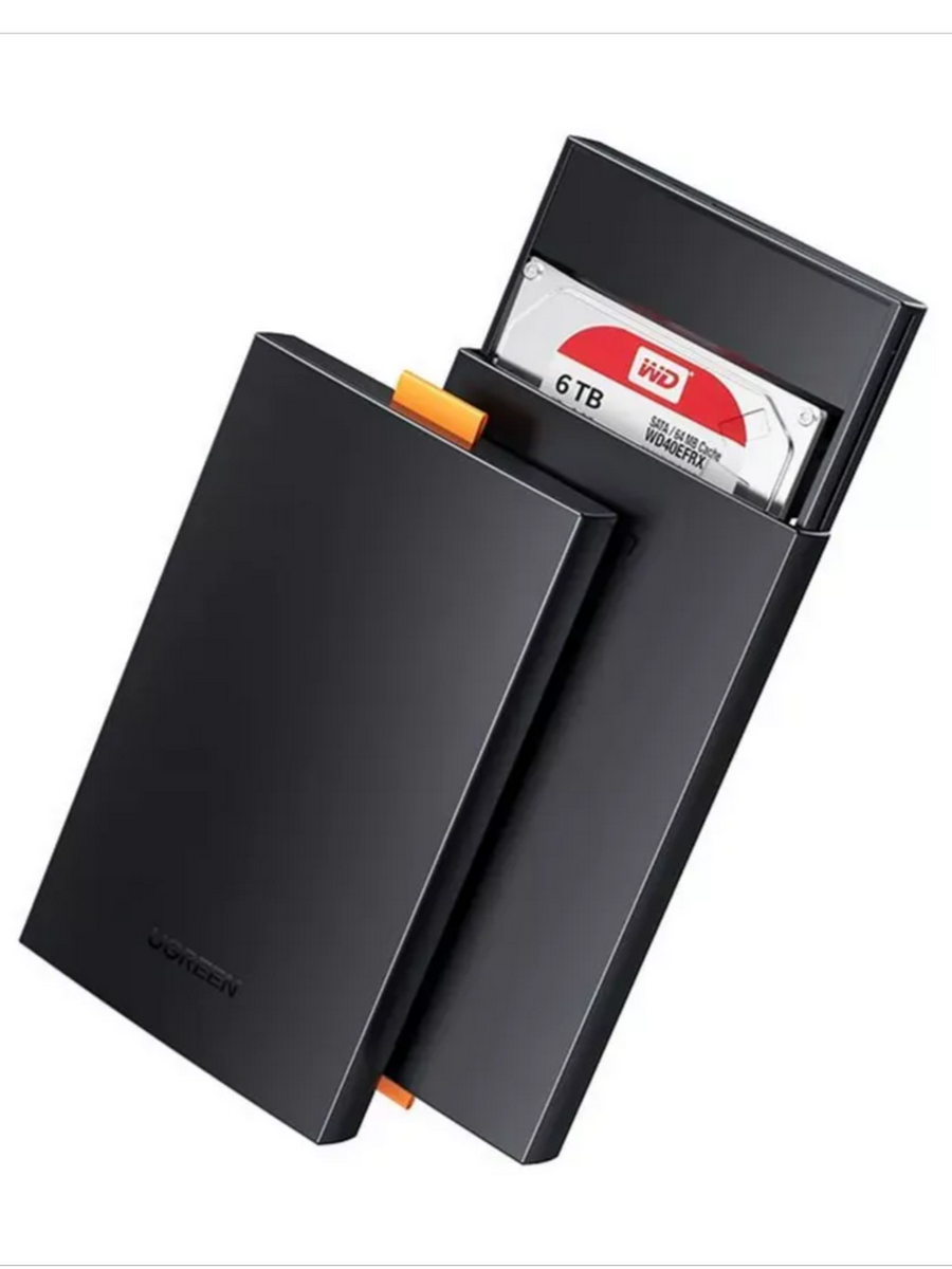 Бокс внешний для жесткого диска UGREEN CM237 (60353) USB 3.0 To 2.5' SATA HDD Черный USB/SATA 3 RU