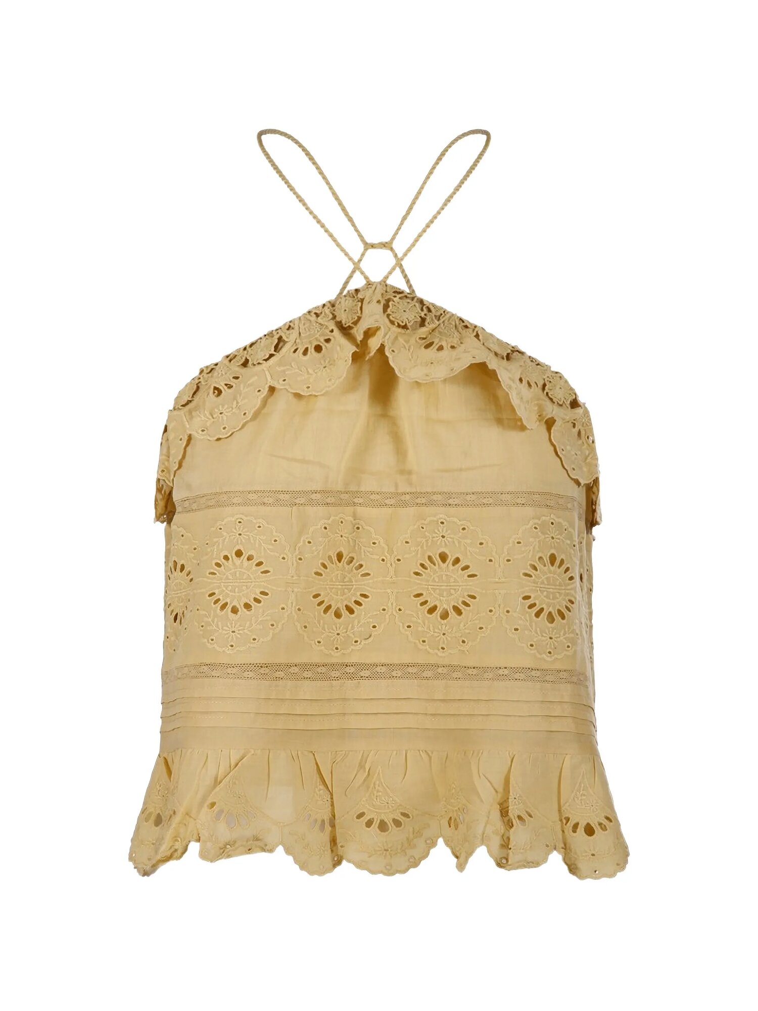 Топ Eyelet ruffled top