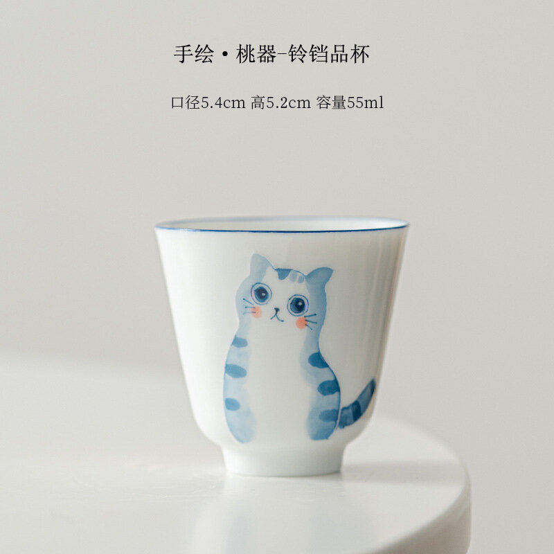 Ручная роспись кошачий чайник один горшок для приготовления чая маленький чайник керамический Милый Забавный маленький