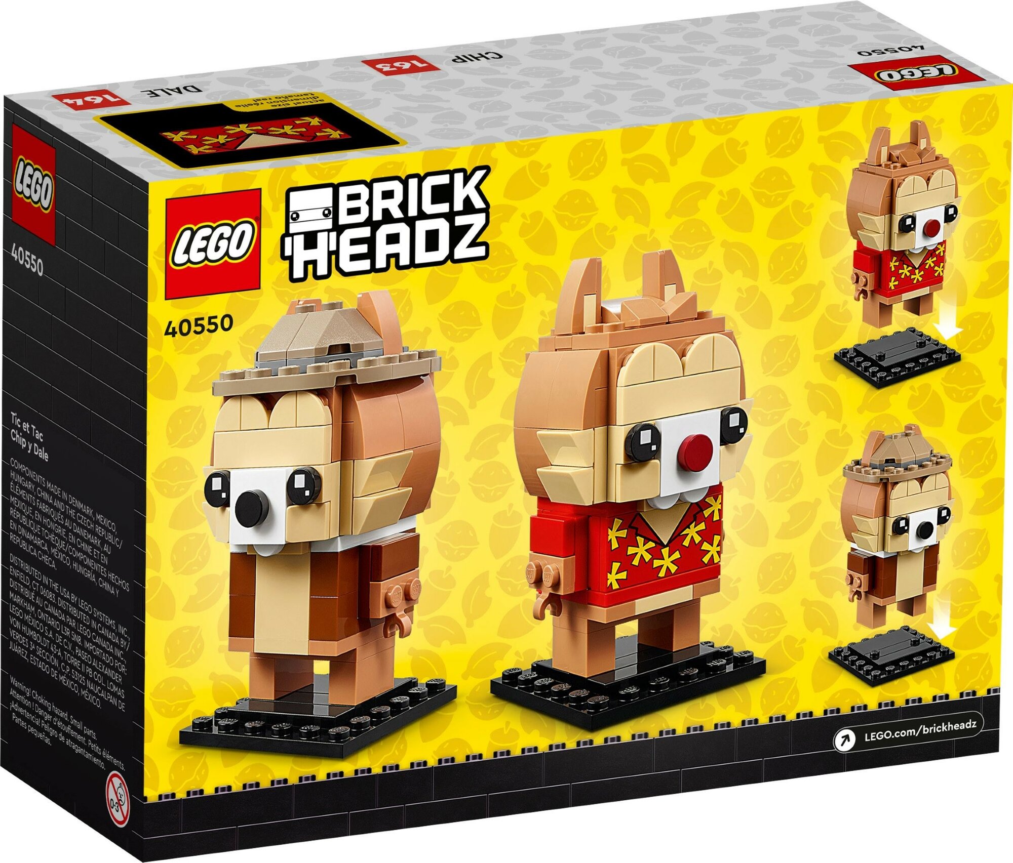 Конструктор LEGO BrickHeadz Disney 40550 Чип и Дейл 226 деталей