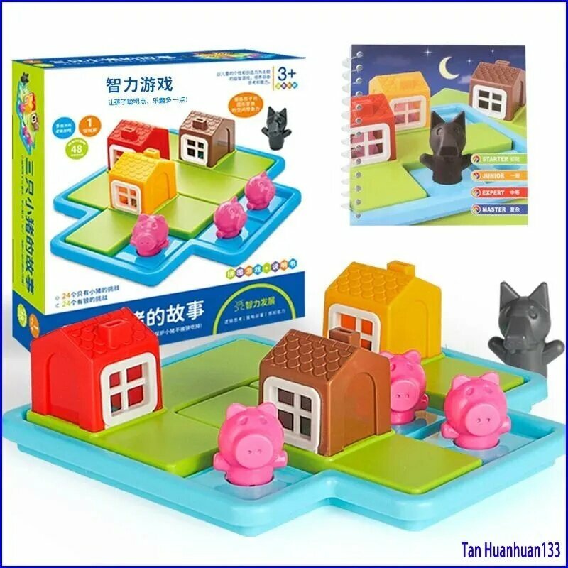 Настольная игра головоломка ТРИ маленьких поросенка развивающая игрушка пазл для малышей от 3 лет / Подарок для детей