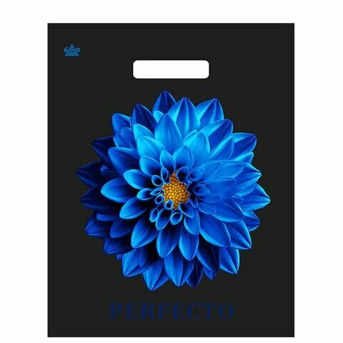 75 шт. Пакет с вырубной ручкой, 37х30 см, "Перфекто Далия", 90 мкм, н00170815