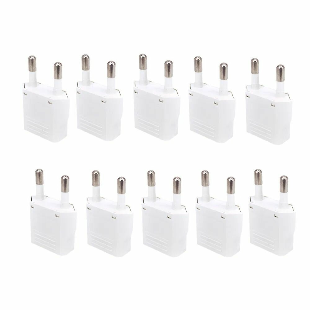 Адаптер для розеток европейского стандарта (EU Plug Adapter Travel Adapter CN US To EU KR Brazil Israel Black/White Power Adapter Electrical Plug Converter Sockets Outlet)