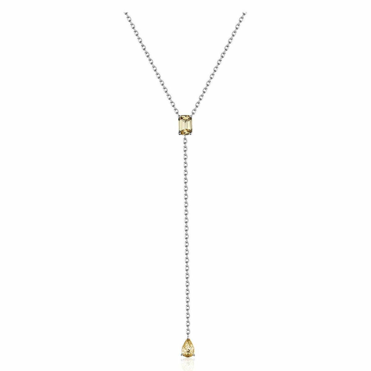 Колье, белое золото, 585 проба, сапфир