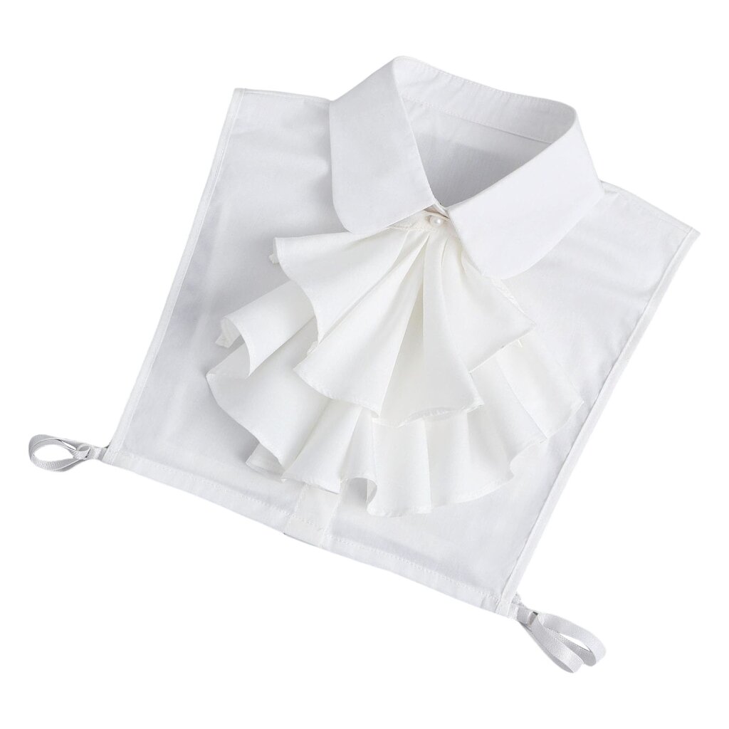 Стильное Украшение Воротника рубашки с оборками для Деловых Встреч Вечеринок Свадеб