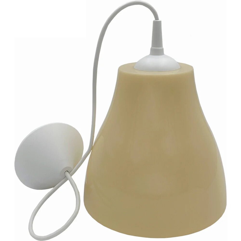 Светильник подвесной Uniel UHL‑K30A 60W/E27 BEIGE, матовый полистирольный плафон, регулируемая высота, современный