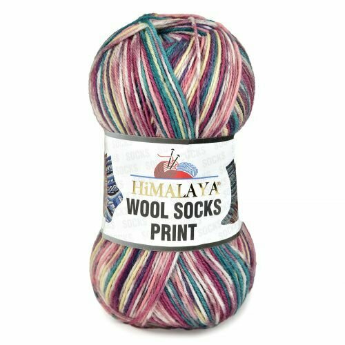 Пряжа Himalaya Wool Socks print S60-03 ( 1 моток, 100г/400м)