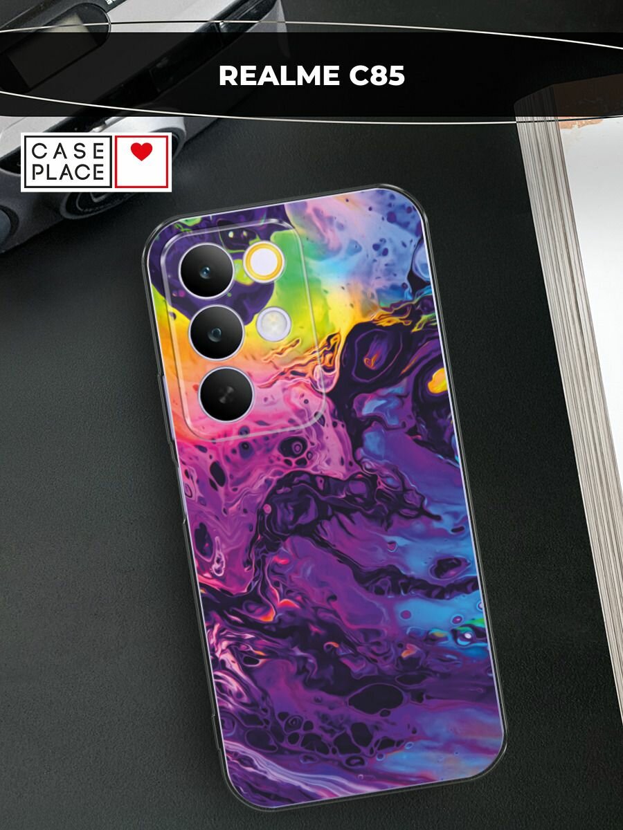Силиконовый чехол на Realme C85 / Реалми C85 с принтом ACID fluid