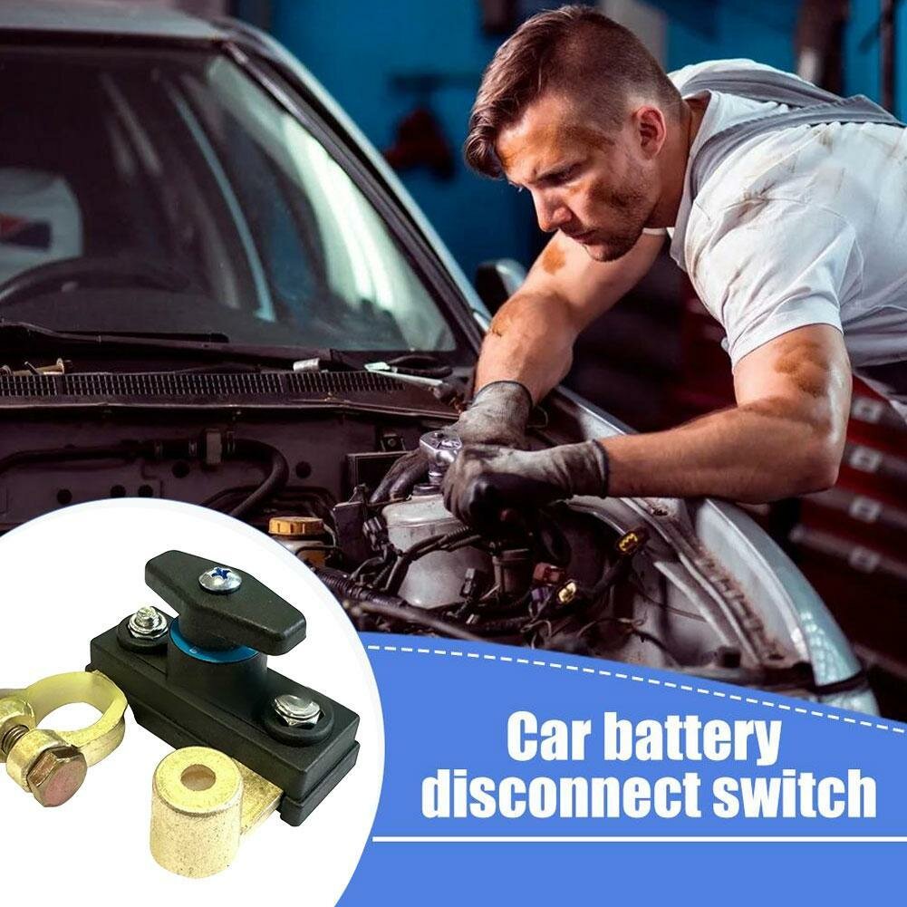 Выключатель массы, клемма для аккумулятора минусовая 12В24В, защита от утечки