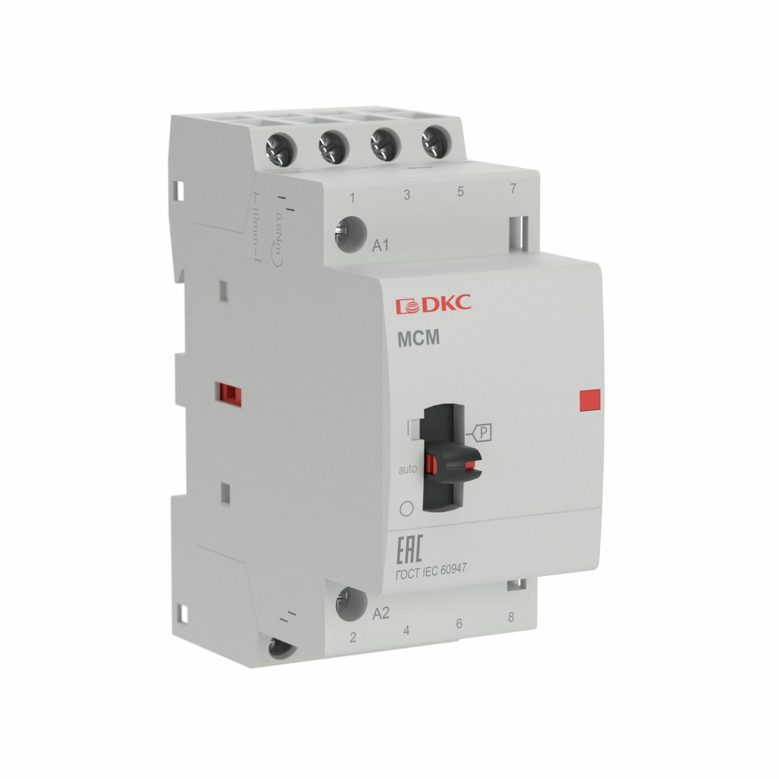 Контактор DKC YON max типа MCМ, модульный, с ручным управлением, 4P, 25A, 240В, 4НО