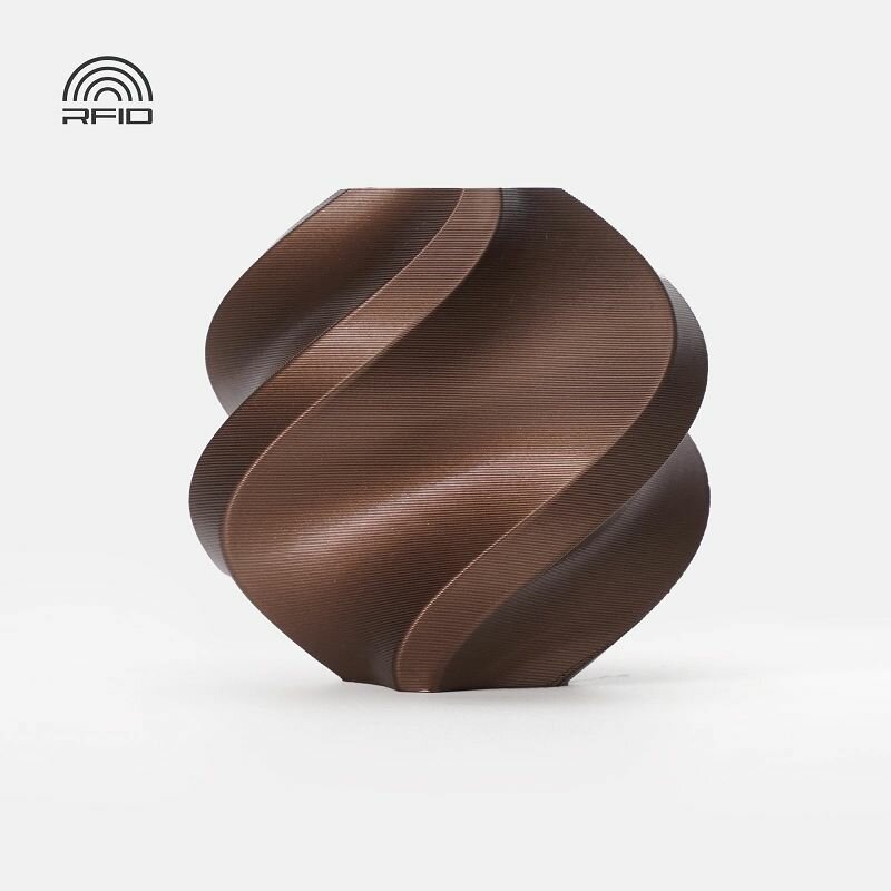 Bambu Lab PLA Metal металлический филамент для 3D-печати: высокая ударная вязкость, легкая печать, интеллектуальное распознавание параметров через RFID Copper Brown 13800 1kg с катушкой