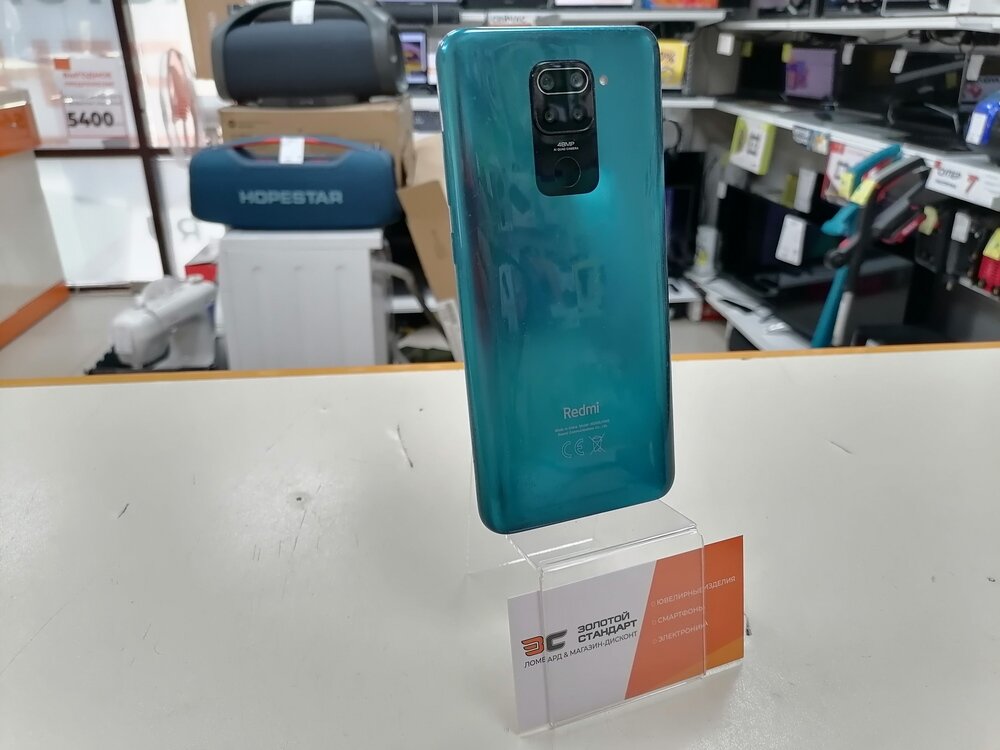 Смартфон Xiaomi Redmi Note 9 4/128 ГБ RU, Dual nano SIM, лесной зеленый(Б/У)Уценка