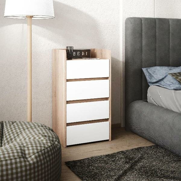 Тумба MFMaster Витто-155 дуб сонома-белый