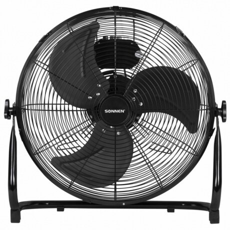 Вентилятор напольный повышенной мощности SONNEN FE-45A, d=45см, 120Вт, 3 скорости, черный, 455734