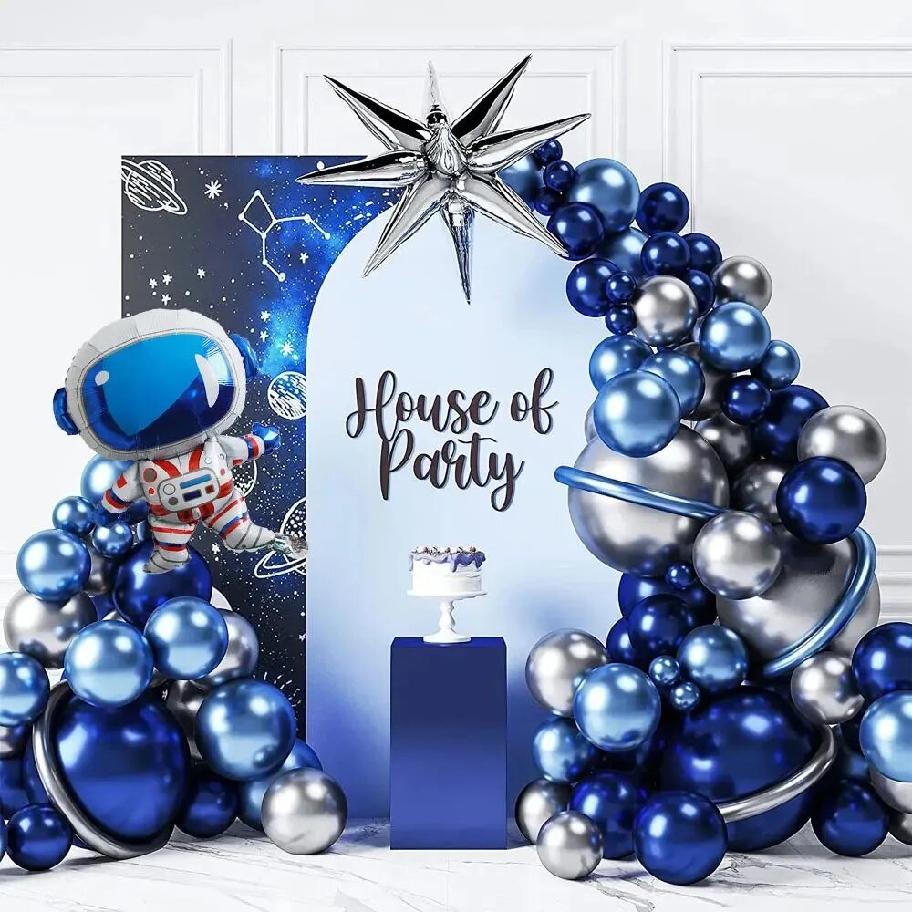 Набор воздушных арок для космонавтов,92 шт, для празднования дня рождения мальчиков