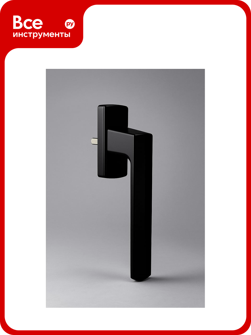 Ручка для пластиковых окон KraftMan металлическая 8-позиционная, черная KF00379005