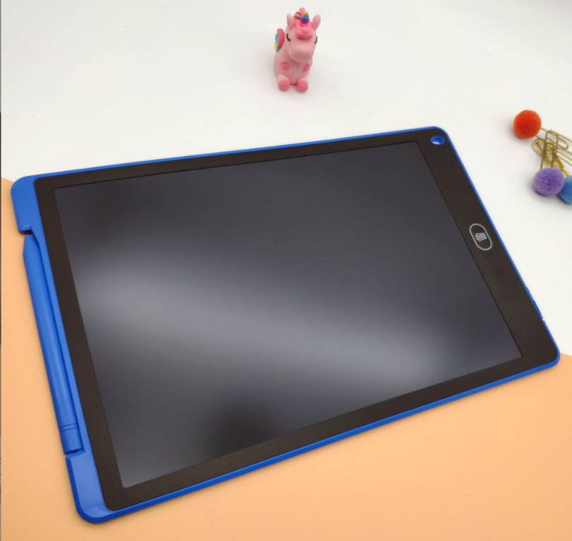 12-дюймовая LCD-доска для письма Электронная цифровая доска для рисования Стираемая подставка для письма Одноцветный экран Стирания одним нажатием с кнопкой блокировки Подарок для детей взрослых Дом Офис Школа Черный Белый Красный Зеленый Синий Розовый