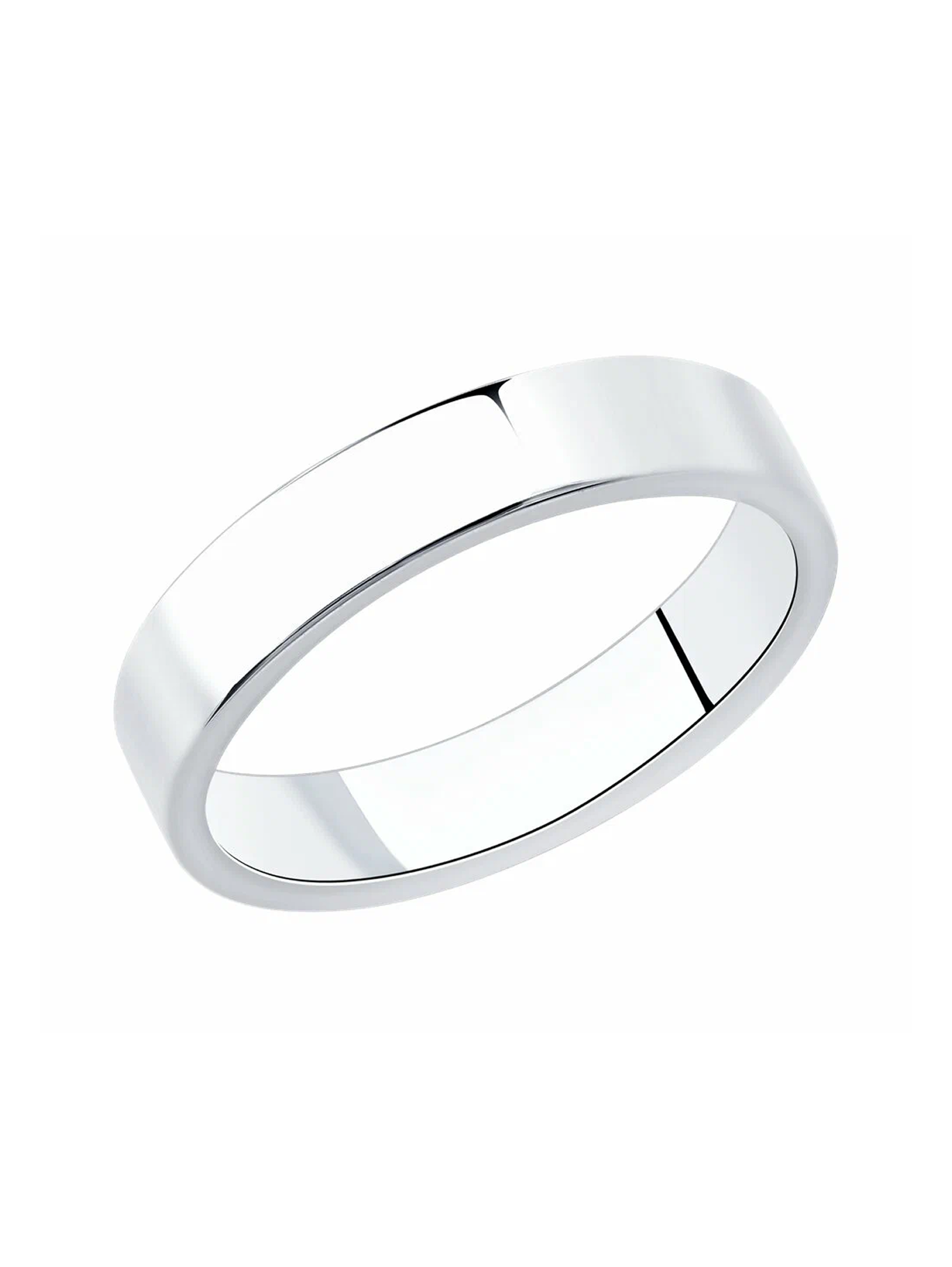 Кольцо обручальное, серебро, 925 проба, родирование