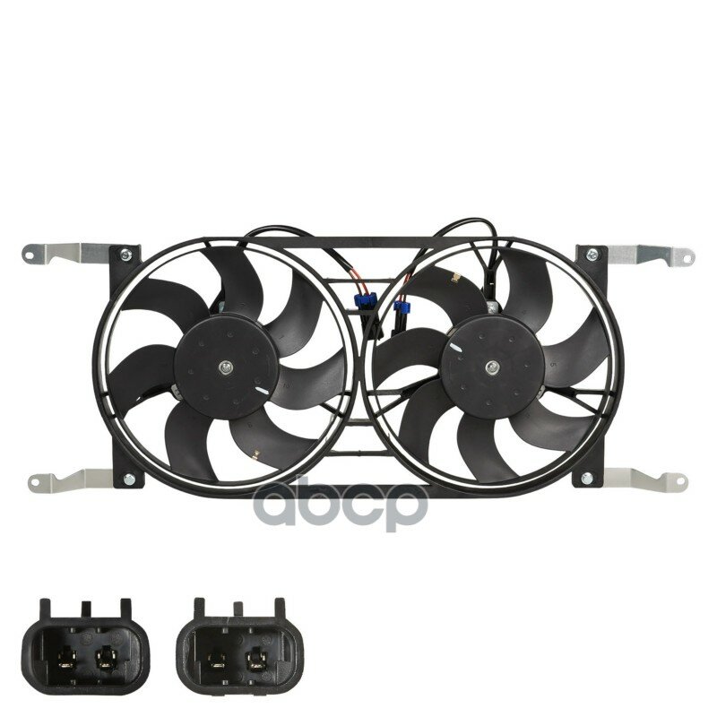 Э/вентилятор охл. для а/м УАЗ Patriot (12-) (2 вент.) (с кожухом) A/C+ LUZAR арт. LFK0363