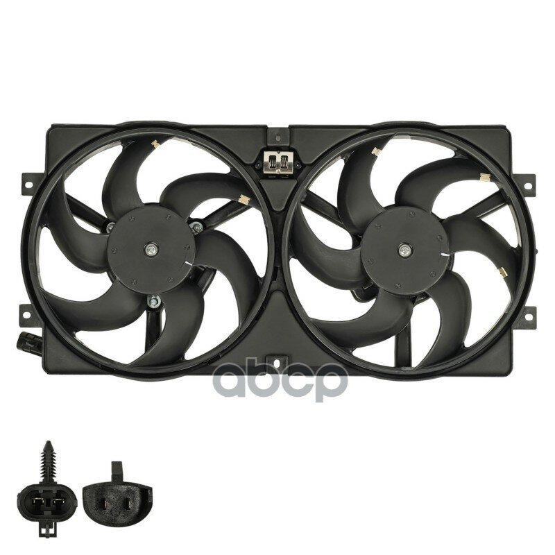 Двигатель охлаждения для а/м ВАЗ 2123 (в сборе с рамкой) (2 вент.) с резистором "LUZAR" LUZAR арт. LFK 0123