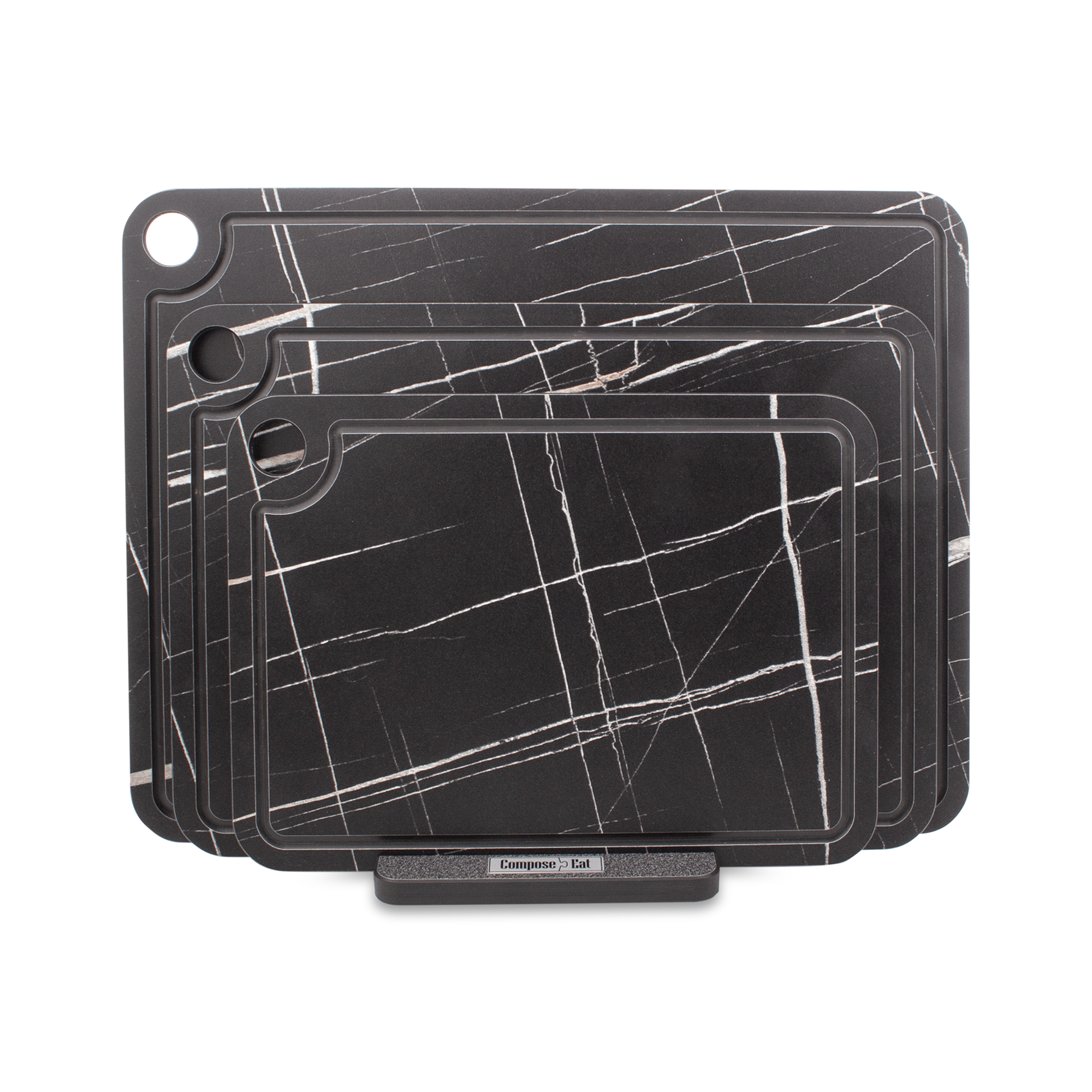 Набор разделочных досок на подставке ComposeEat Elegance мрамор Сахара Блэк