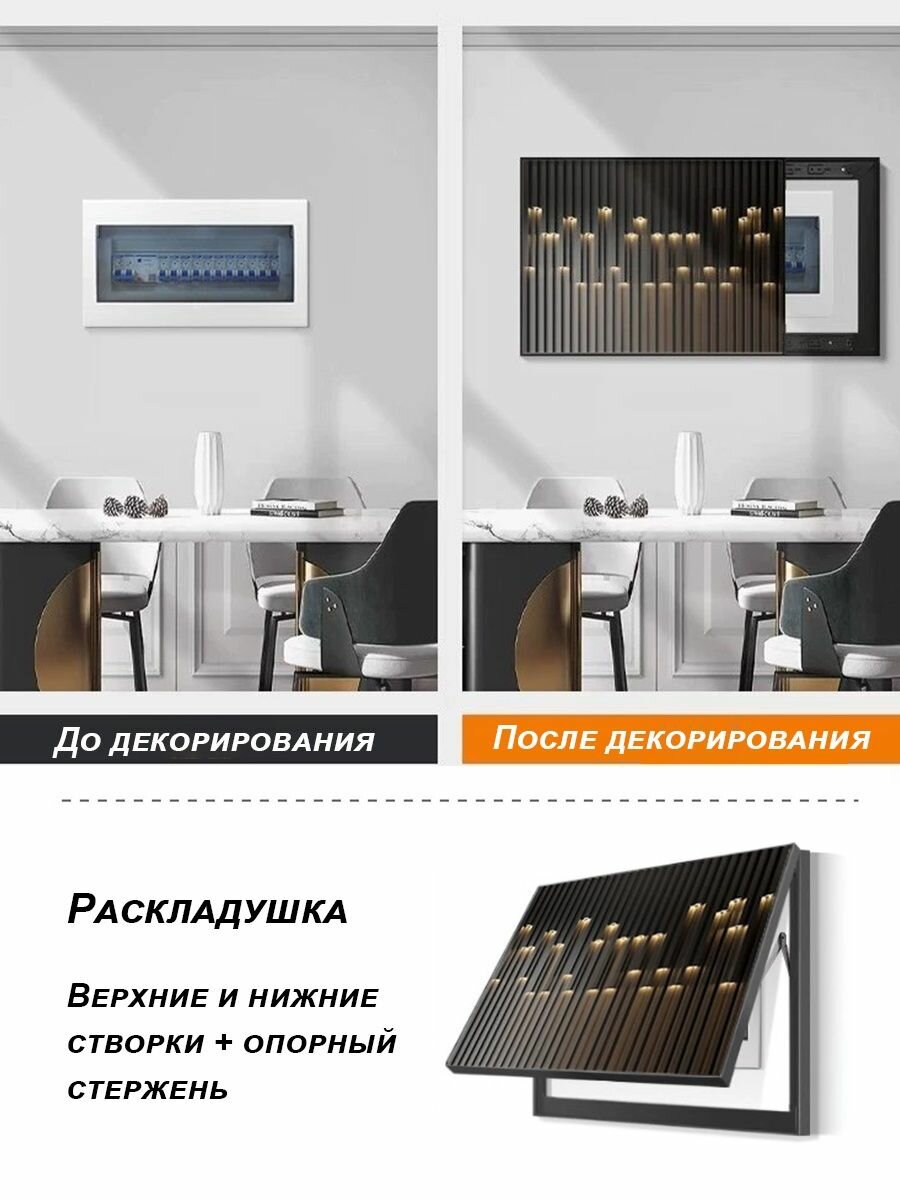 Крышка-панно для электросчетчика скрытый декор Декоративная крышка для электросчетчика Подходит для спальни, офиса.