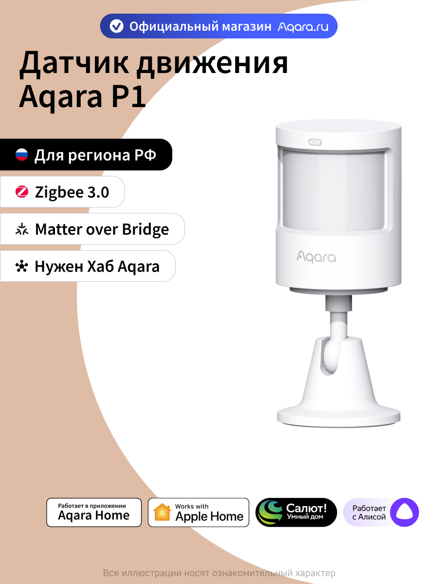Умный датчик движения Aqara P1 MS-S02, Zigbee 3.0, угол обзора 170°