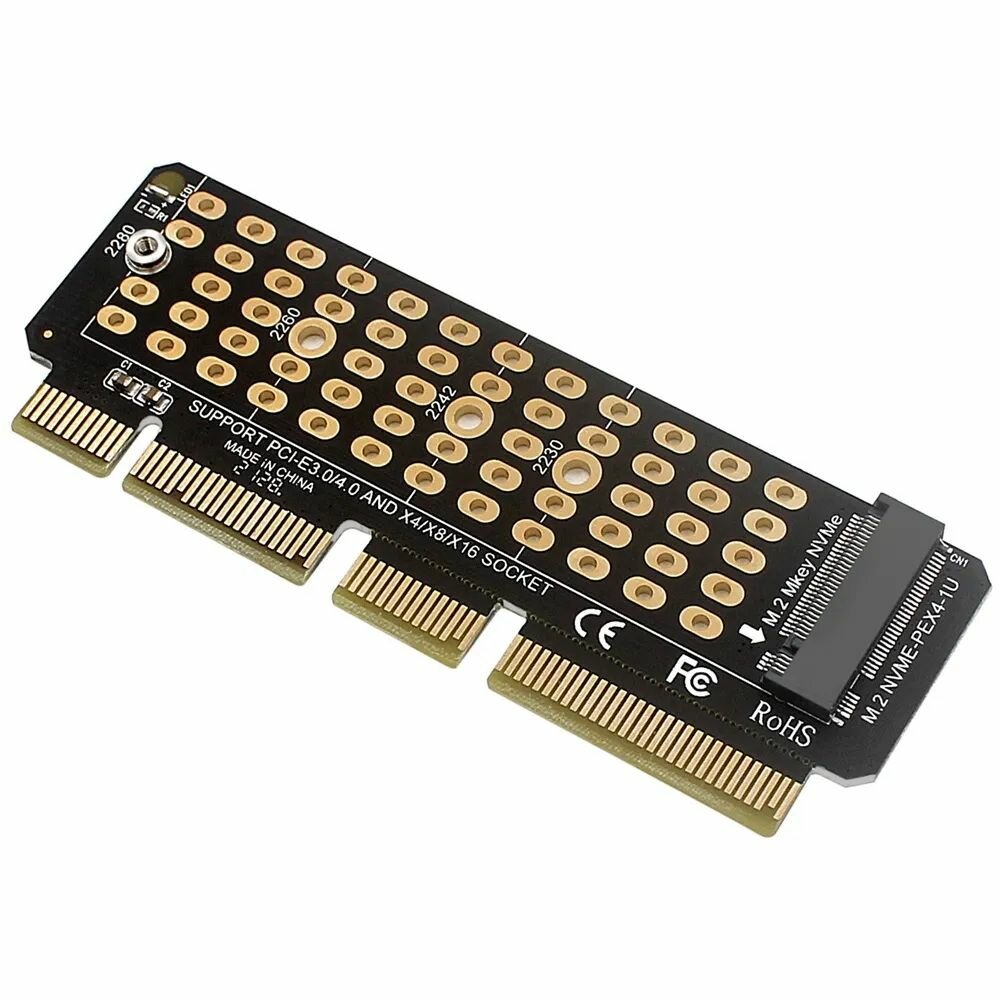 Любимец клиентов. Карта адаптера M.2 NVME на PCIE 4.0 Слот M.2 MKEY поддерживает сервер 1U