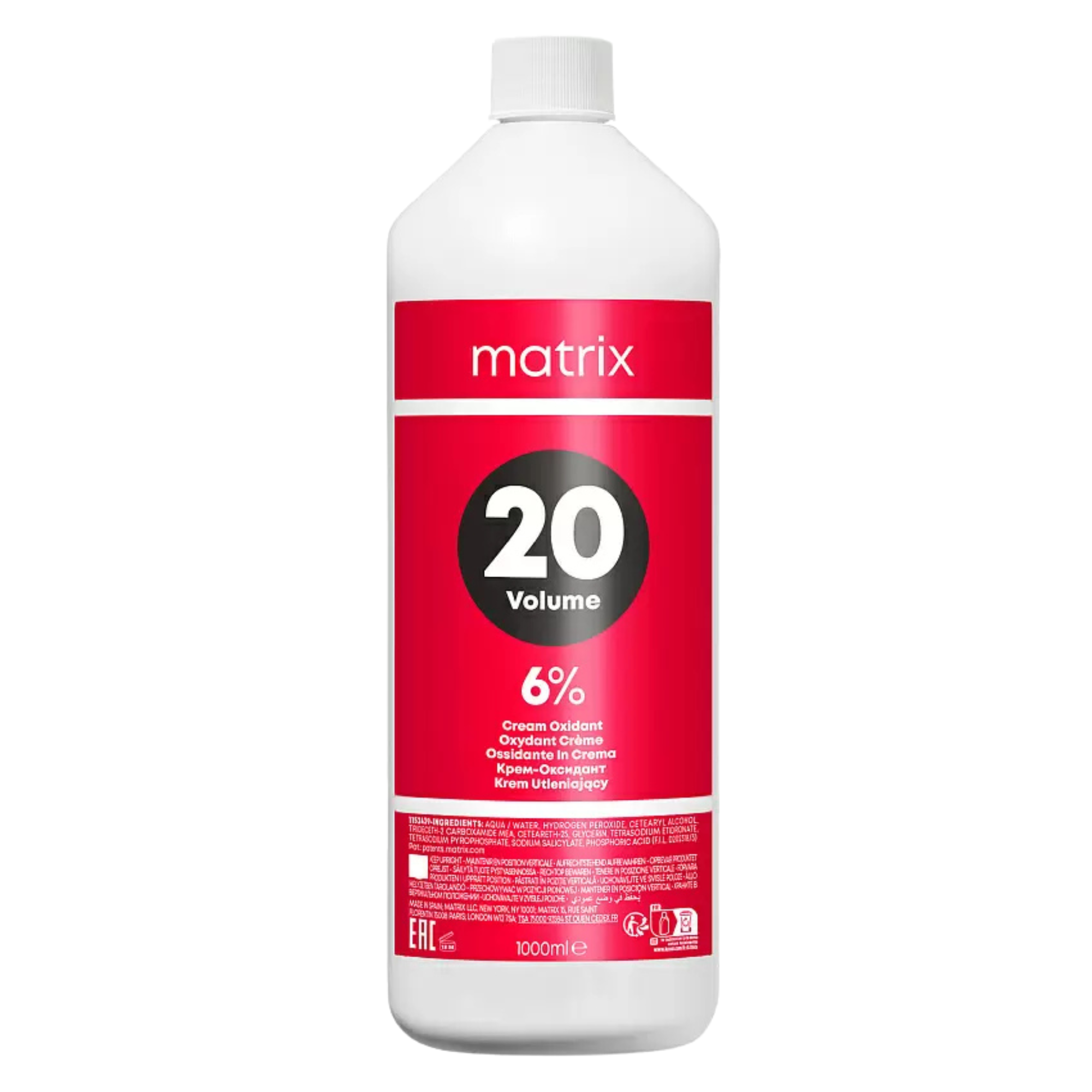 Крем-оксидант Matrix Socolor 20vol, 6%, гипоаллергенный, без парабенов, 1000мл
