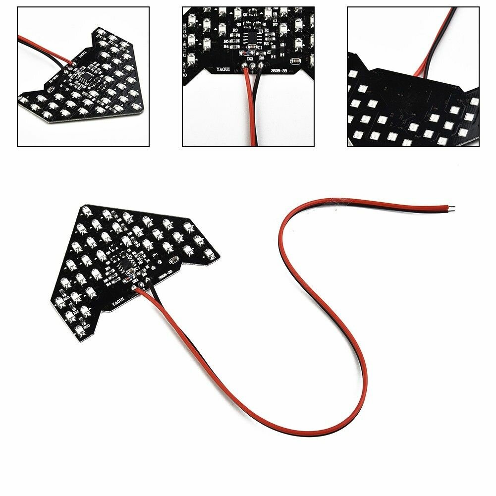 LED указатель поворота 33 SMD желтый стрелка для зеркала заднего вида автомобиля 12В 70x58 мм легкая установка.
