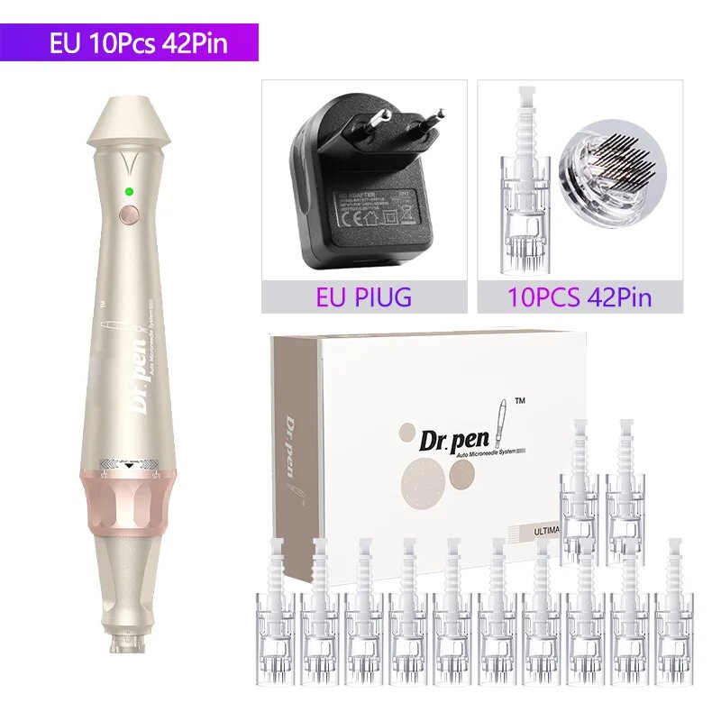 Dr.Pen E30 Ultima дермапен, шампанское золото, 42pin, EU