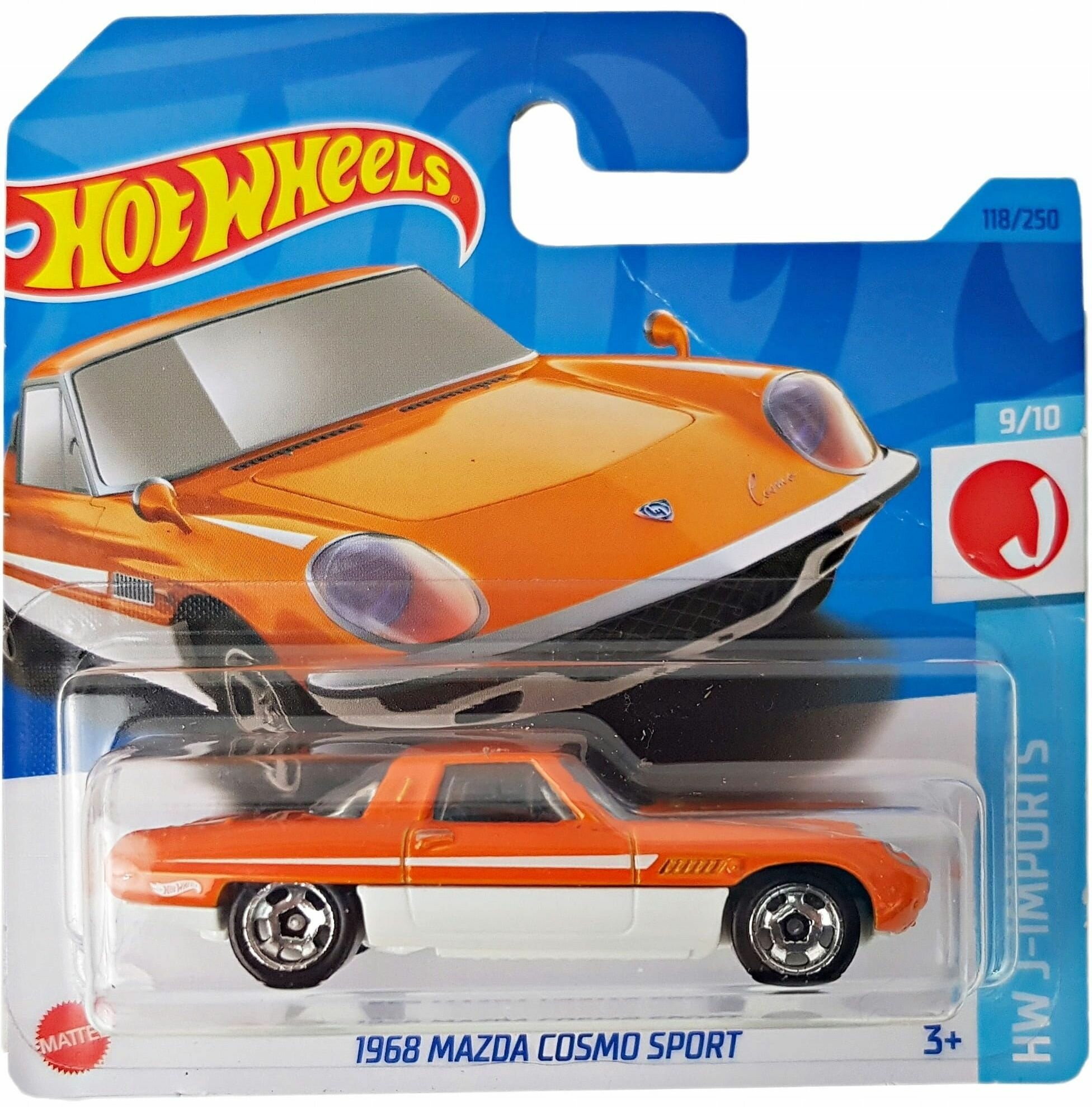Игрушечная машинка Hot Wheels 1968 Mazda Cosmo Sport Orange (базовая коллекция 2023 г, 118/250)