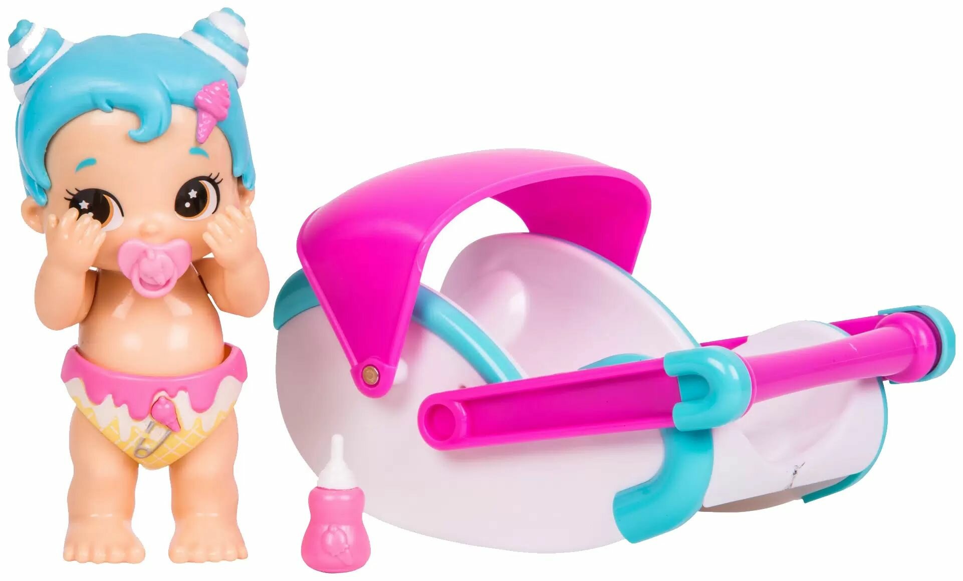 Bizzy Bubs 28476 Интерактивная кукла Кудряшка Swirlee с переноской