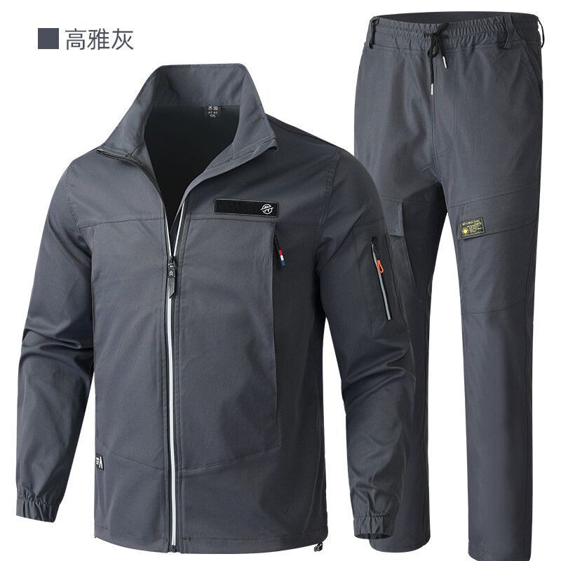 Камуфляжный костюм для мужчин, водонепроницаемый, рабочая одежда для весны и осени, спецодежда для строительных площадок, износостойкая и грязеотталкивающая защитная одежда для женщин.