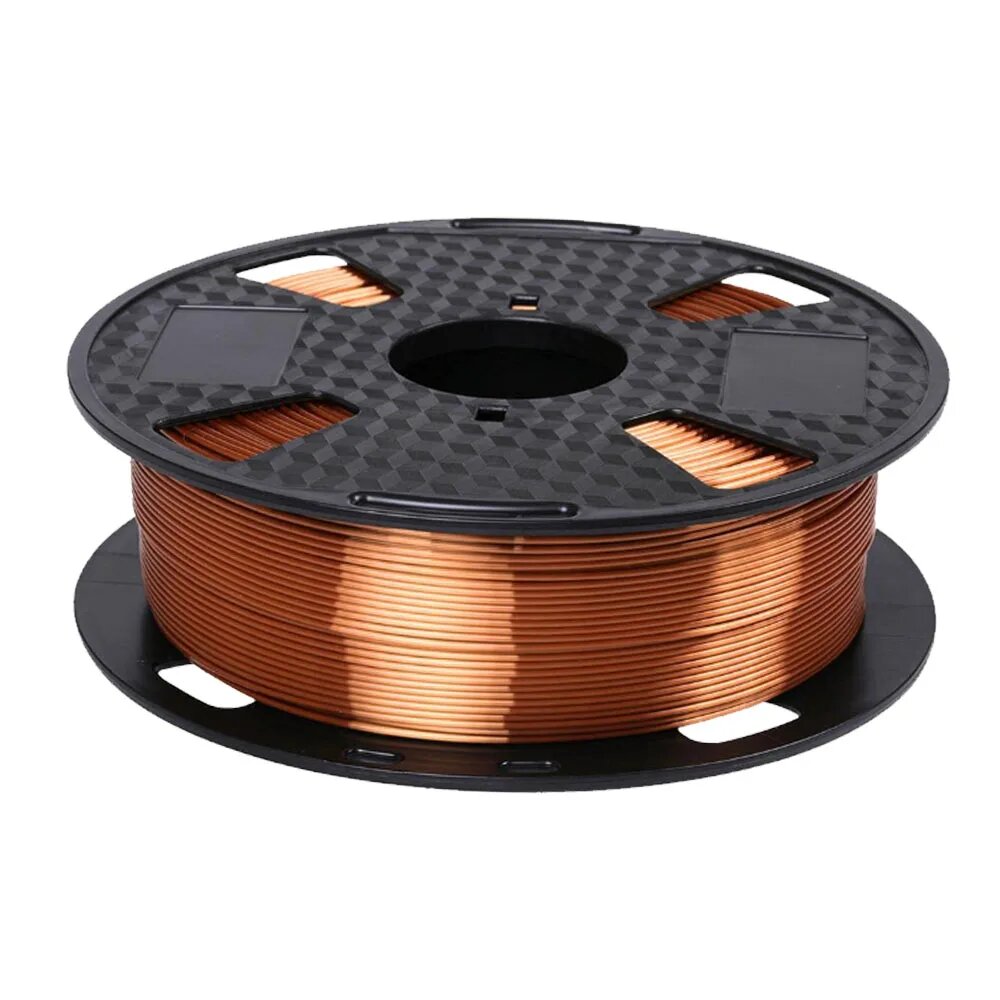 CC3D Шелковистая медная PLA нить для 3D-принтера, 1.75 мм, 1 кг (2.2 фунта) на катушке, материал для 3D-печати, блестящий, шелковистый, металлический, медный