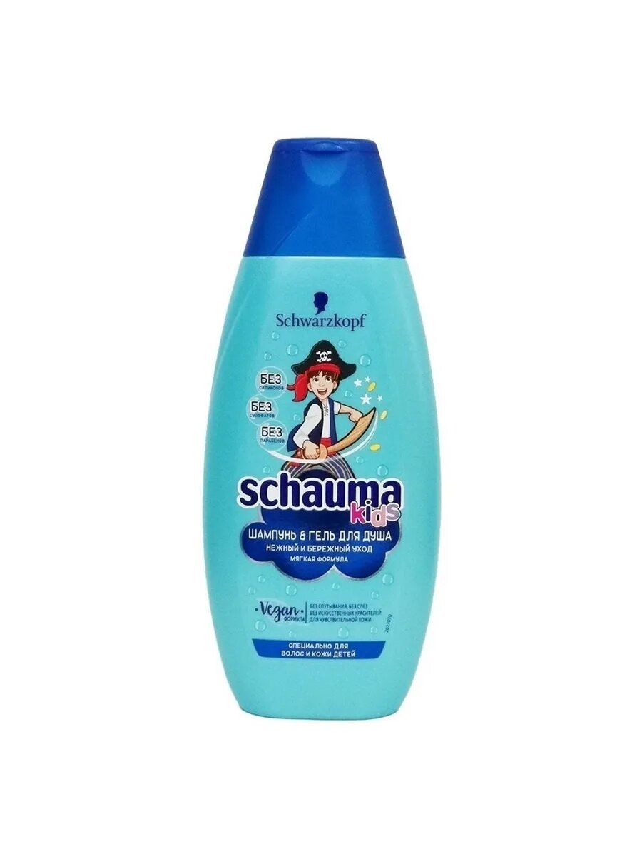 Шампунь Шаума Kids Нежный и бережный уход 2 в 1 специально д