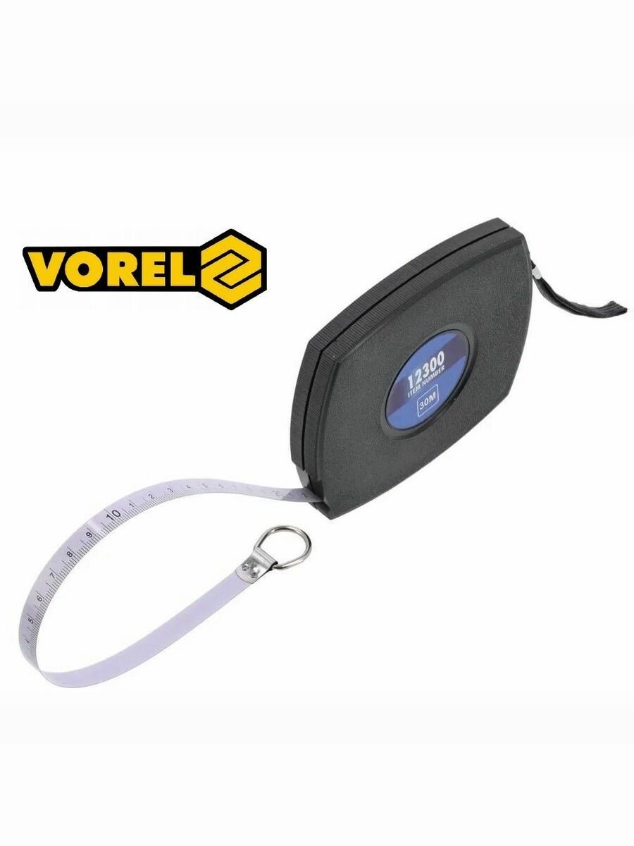 Рулетка Vorel стальная 30 м шир. 10 мм арт.12300