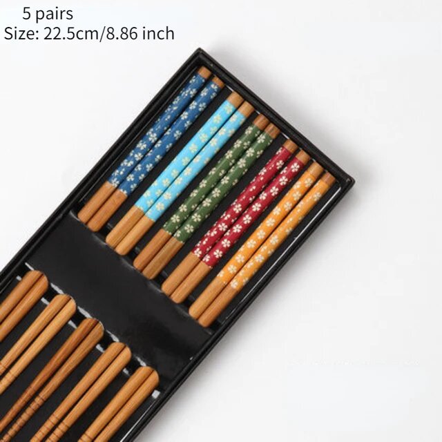 Бамбуковые палочки для еды 5 пар 11--5 pair