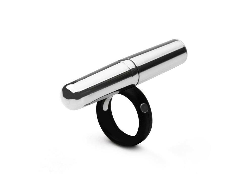 Кольцо-вибратор из нержавеющей стали Crave Tease Ring M, серебряный